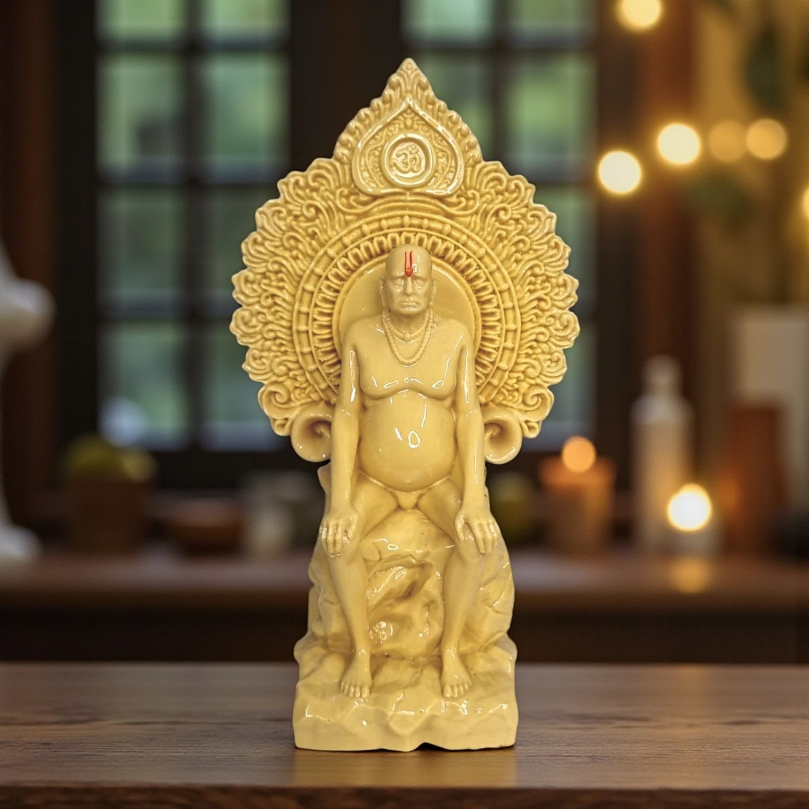 Resin Swami Samarth Idol with Stone Singhasan ,perfect for Car ...